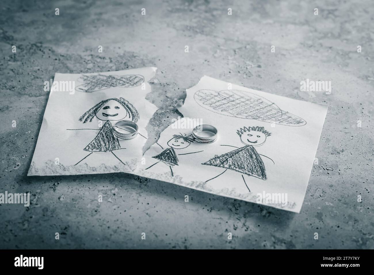 Concept of divorce, betrayal, separation and disintegration of family ...