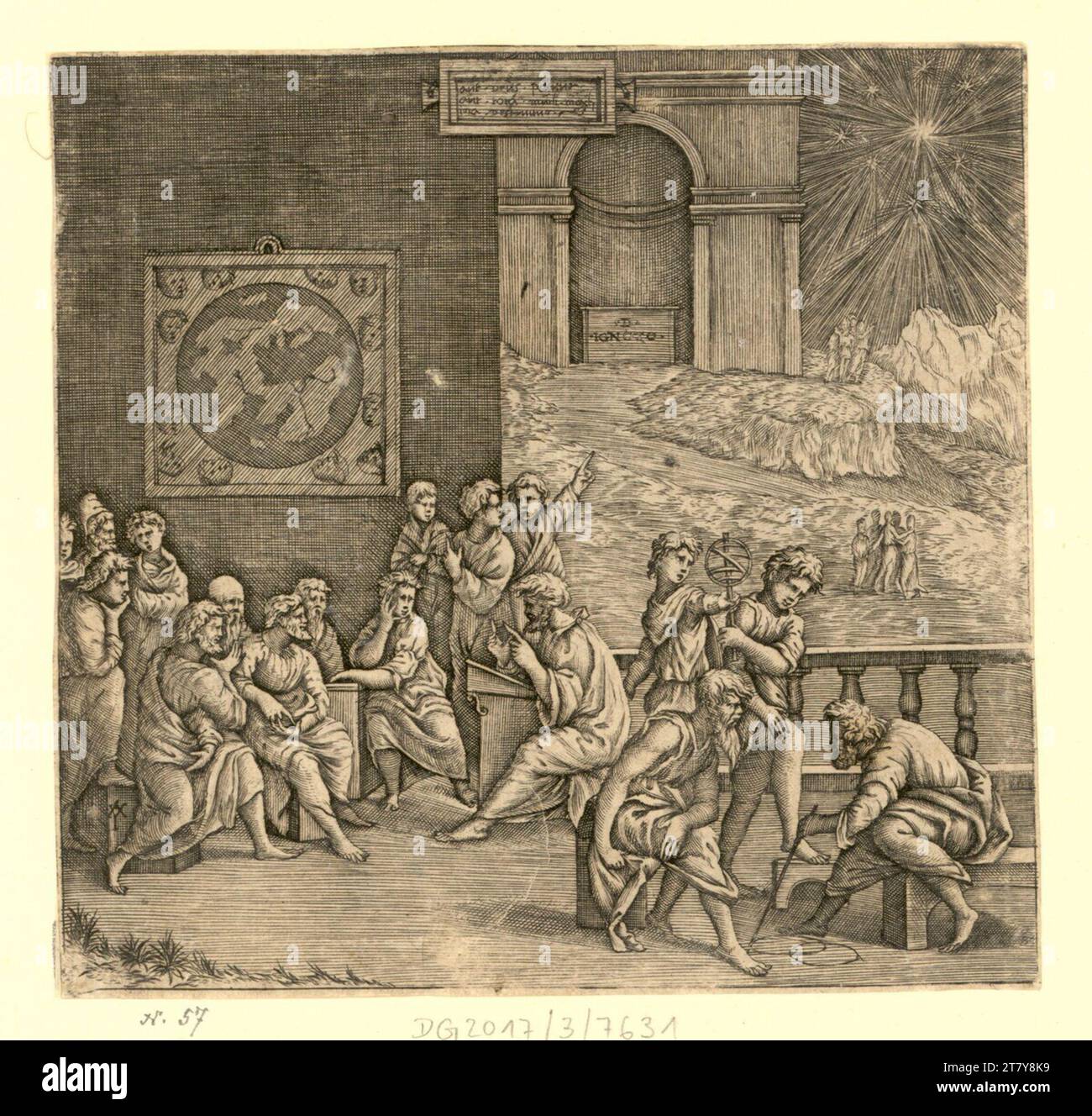 Giovanni Giacomo Caraglio (Engraver) School of an old philosopher ...