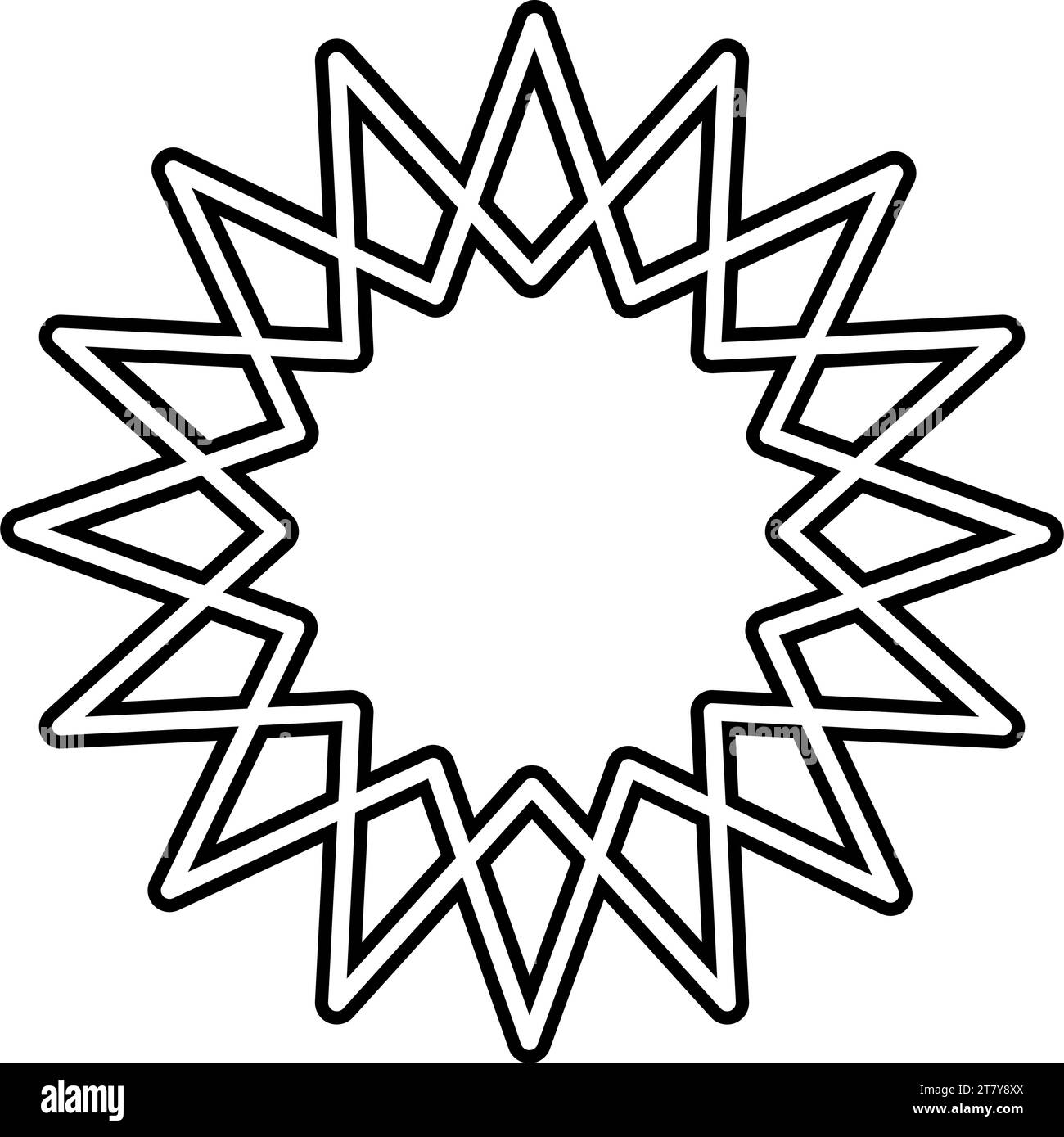 Decorative Multi pointed star design element. Vector illustration Stock ...