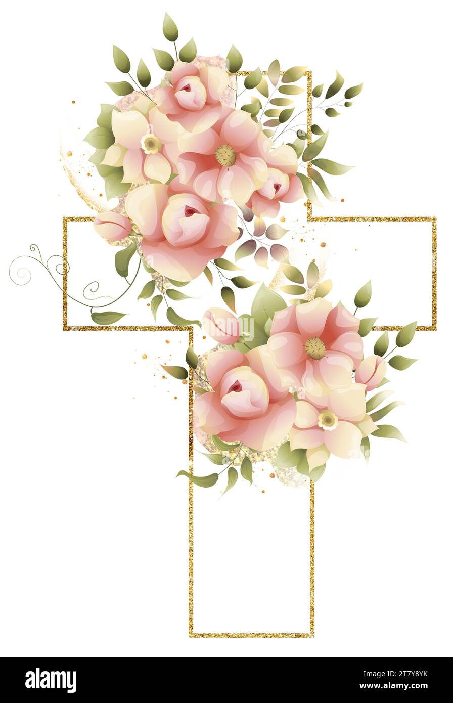 Roses and crosses Cut Out Stock Images & Pictures - Alamy
