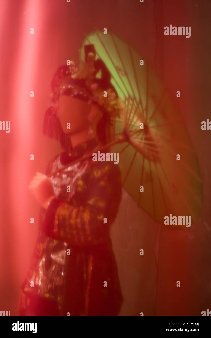 faceless female puppet during an exhibit at the Women's Museum in Hanoi ...