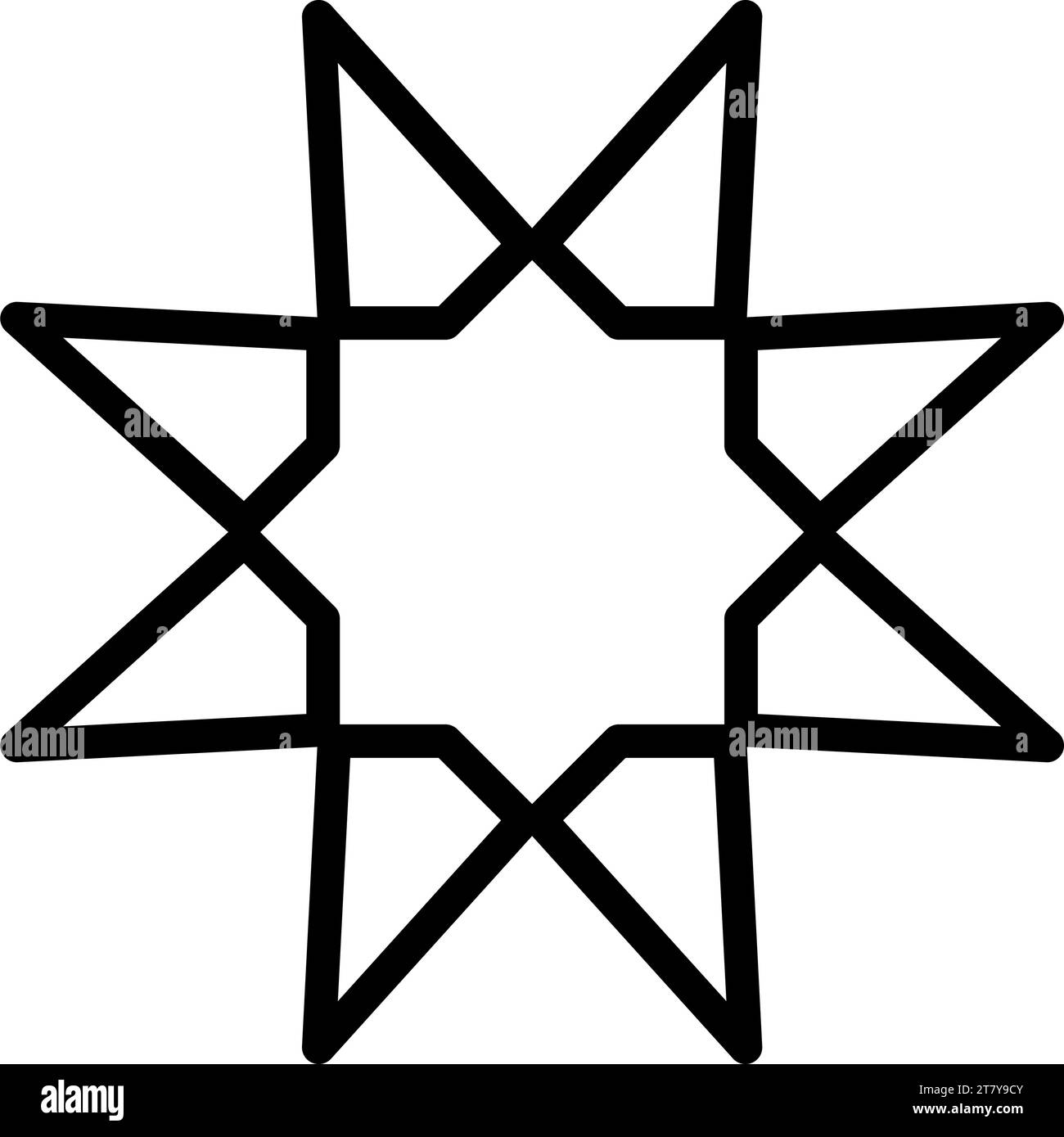 Decorative Multi pointed star design element. Vector illustration Stock ...