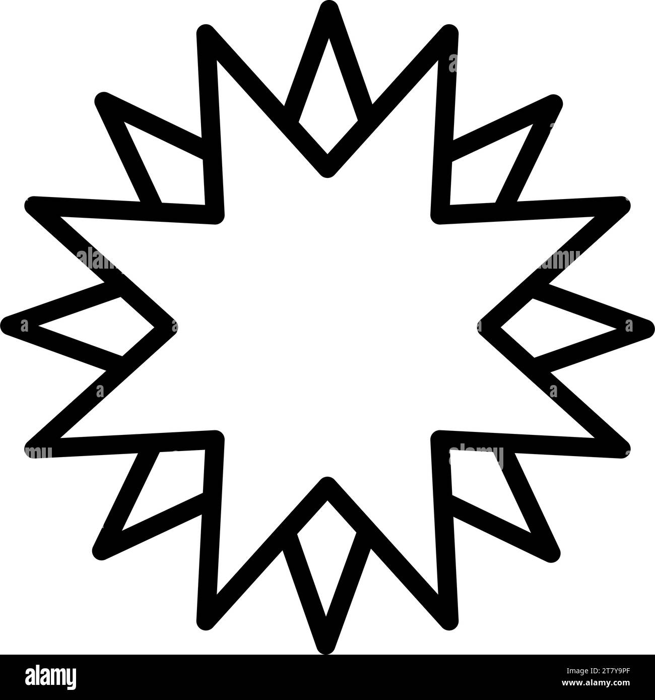 Multi pointed star design element. Vector illustration Stock Vector ...
