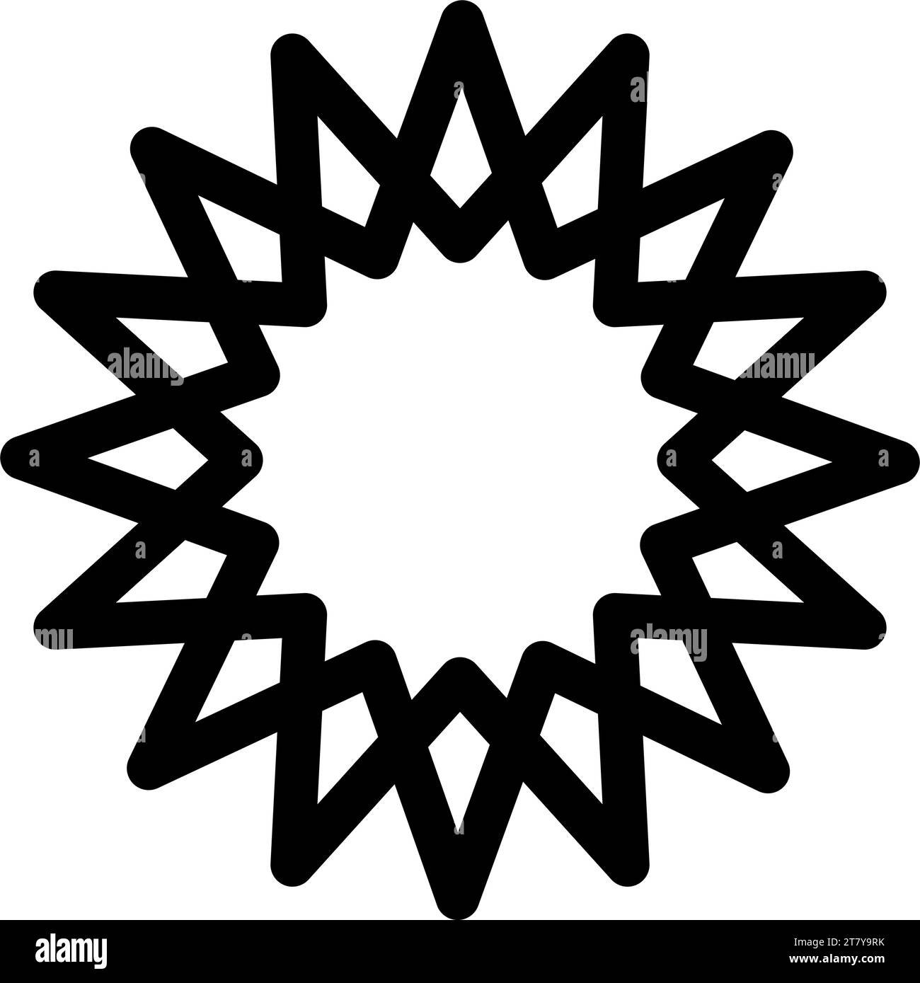 Multi pointed star design element. Vector illustration Stock Vector ...
