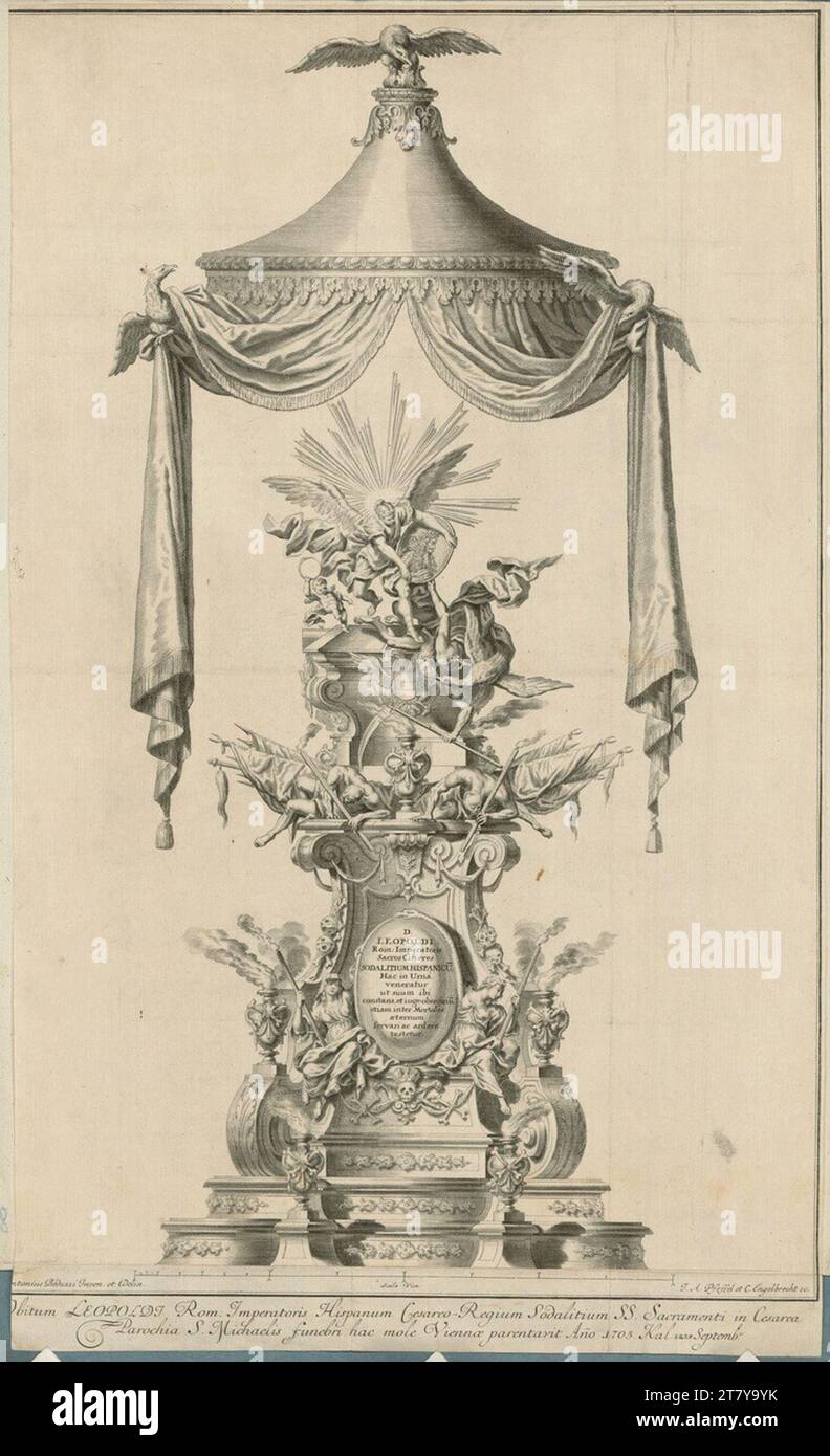 Johann Andreas Pfeffel der Ältere (Engraver) Castrum Doloris for ...