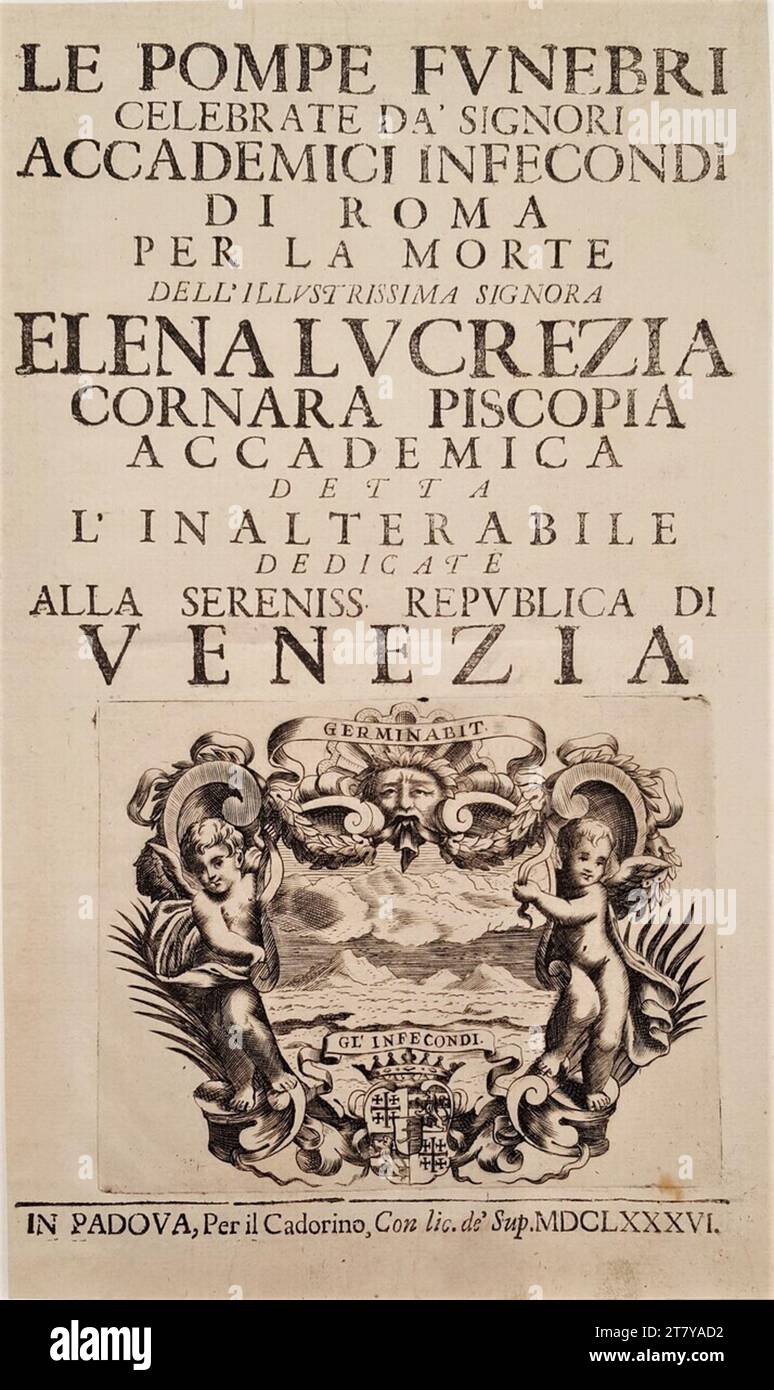 Totengedenkfeier Für Elena Lucrezia Cornaro Am Collegio Der Accademia ...