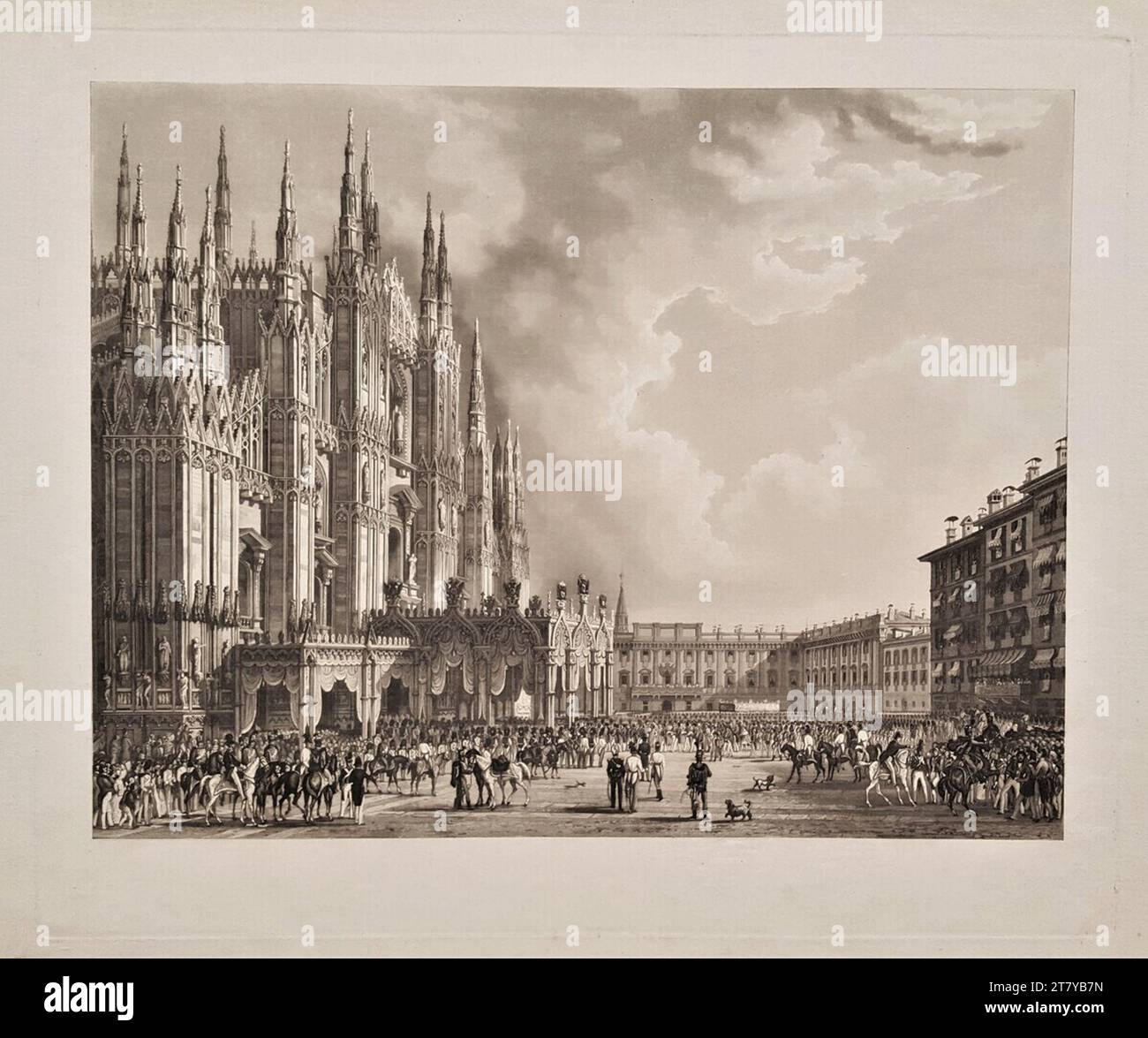 Milan cathedral 1838 hi-res stock photography and images - Alamy