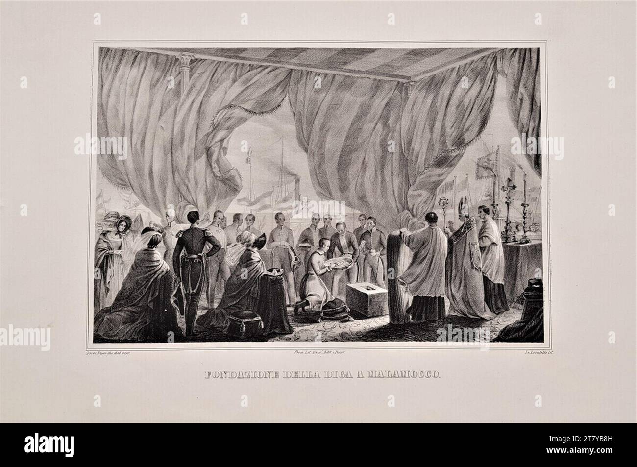 Giovan Francesco Locatelli (Lithograph in) Laying the foundation for ...