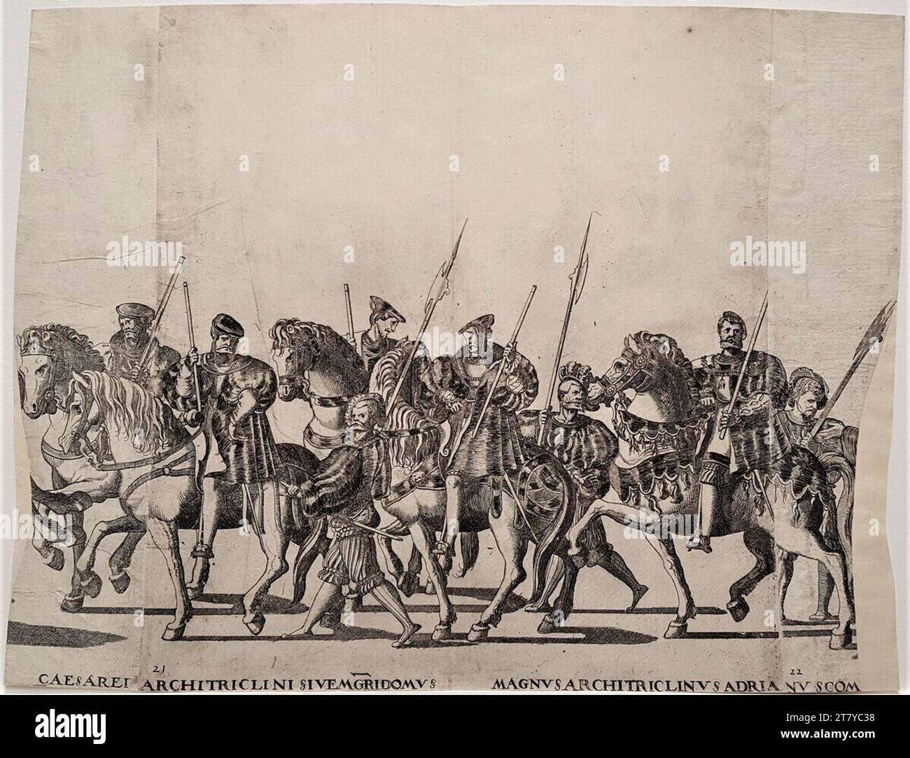 Nikolaus Hogenberg (Radierer in) Triumphal procession of Emperor ...