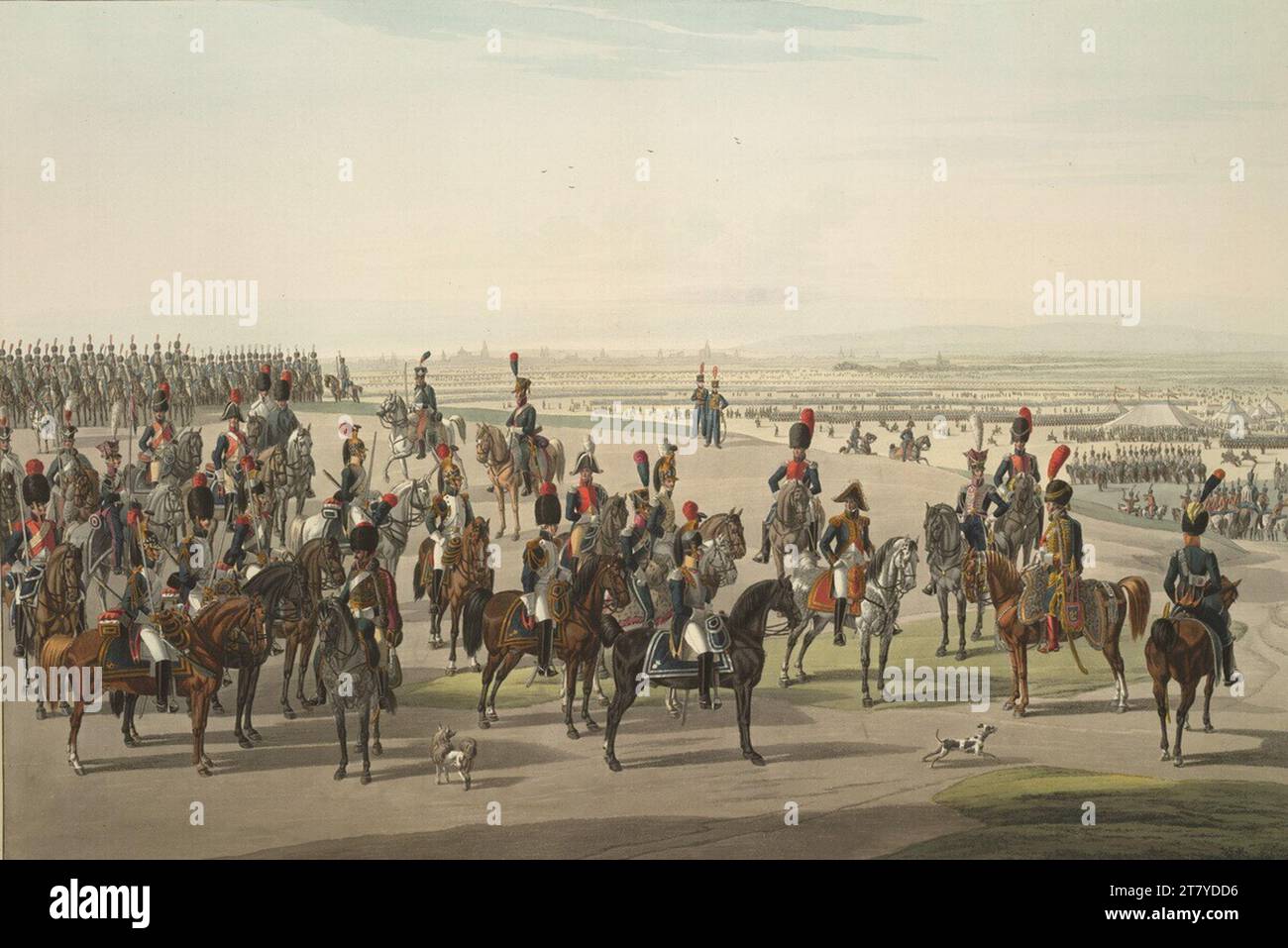 Karl Rahl (The Older) Representation of the cavalry of France. Etching ...