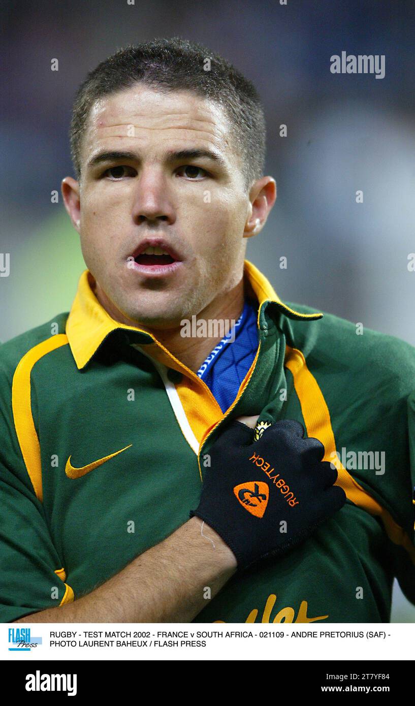 RUGBY - TEST MATCH 2002 - FRANCE v SOUTH AFRICA - 021109 - ANDRE ...