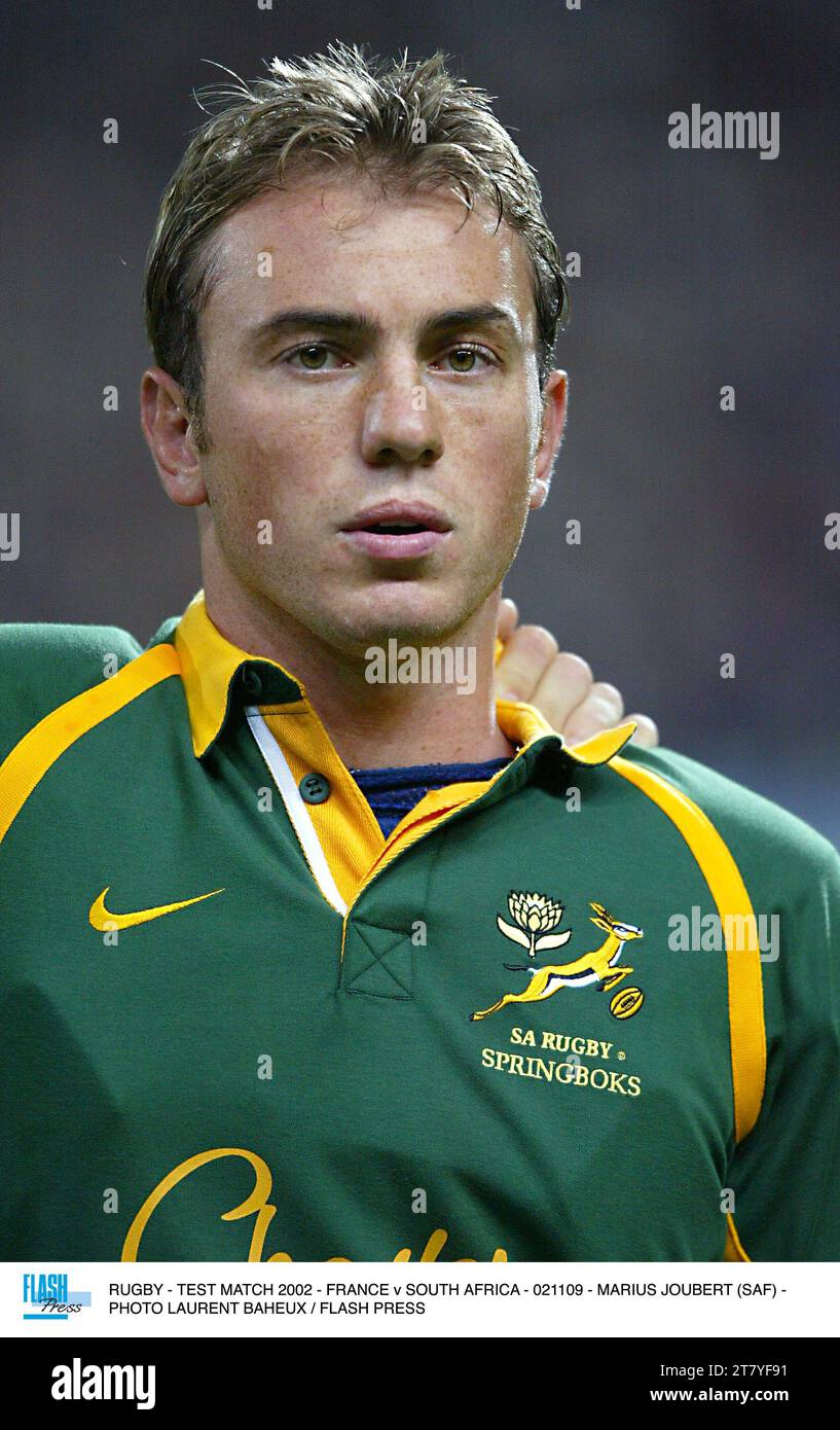RUGBY - TEST MATCH 2002 - FRANCE v SOUTH AFRICA - 021109 - MARIUS ...