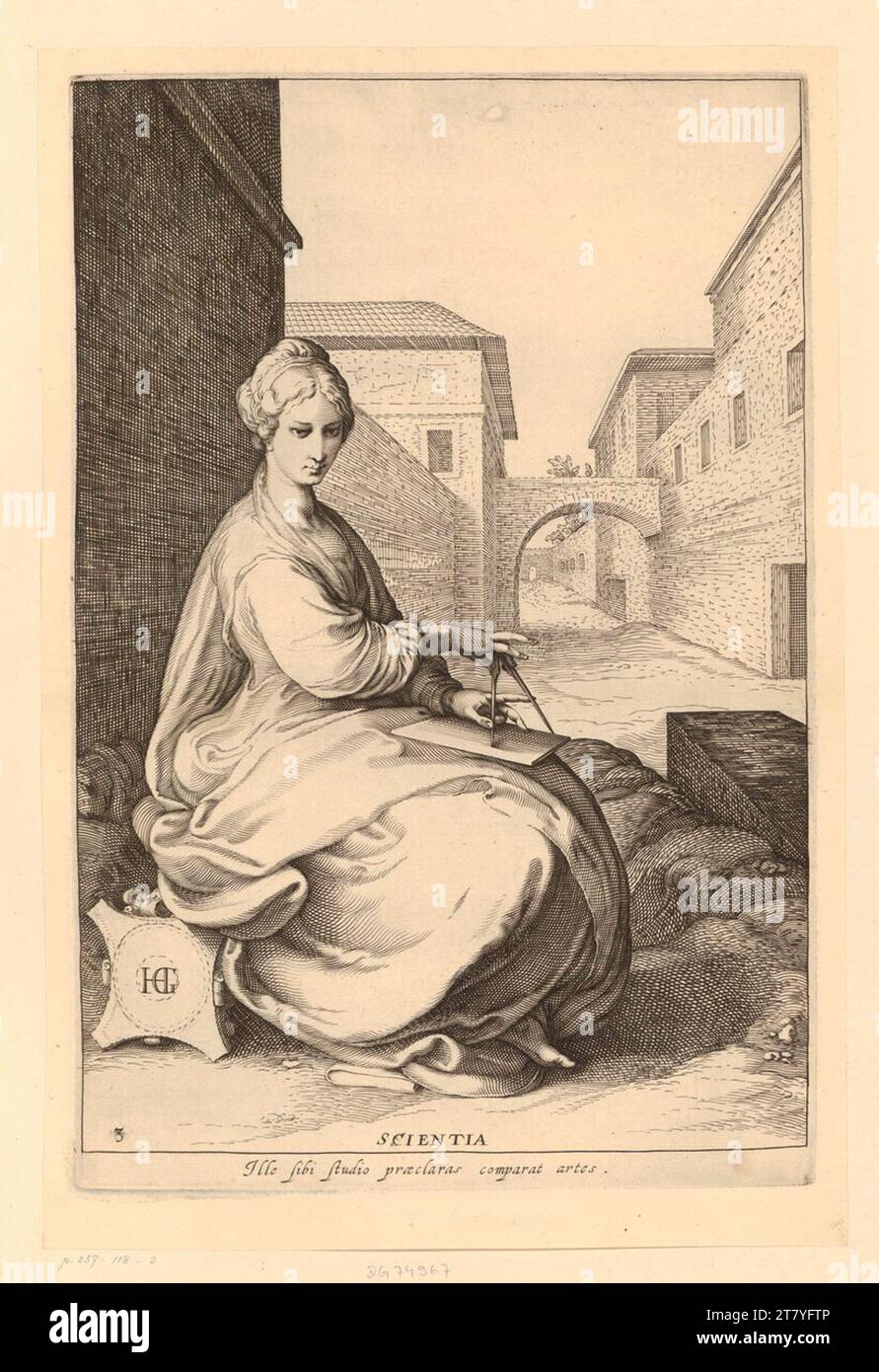 Hendrick Goltzius Knowledge. Copper engraving, etching around 1593 ...