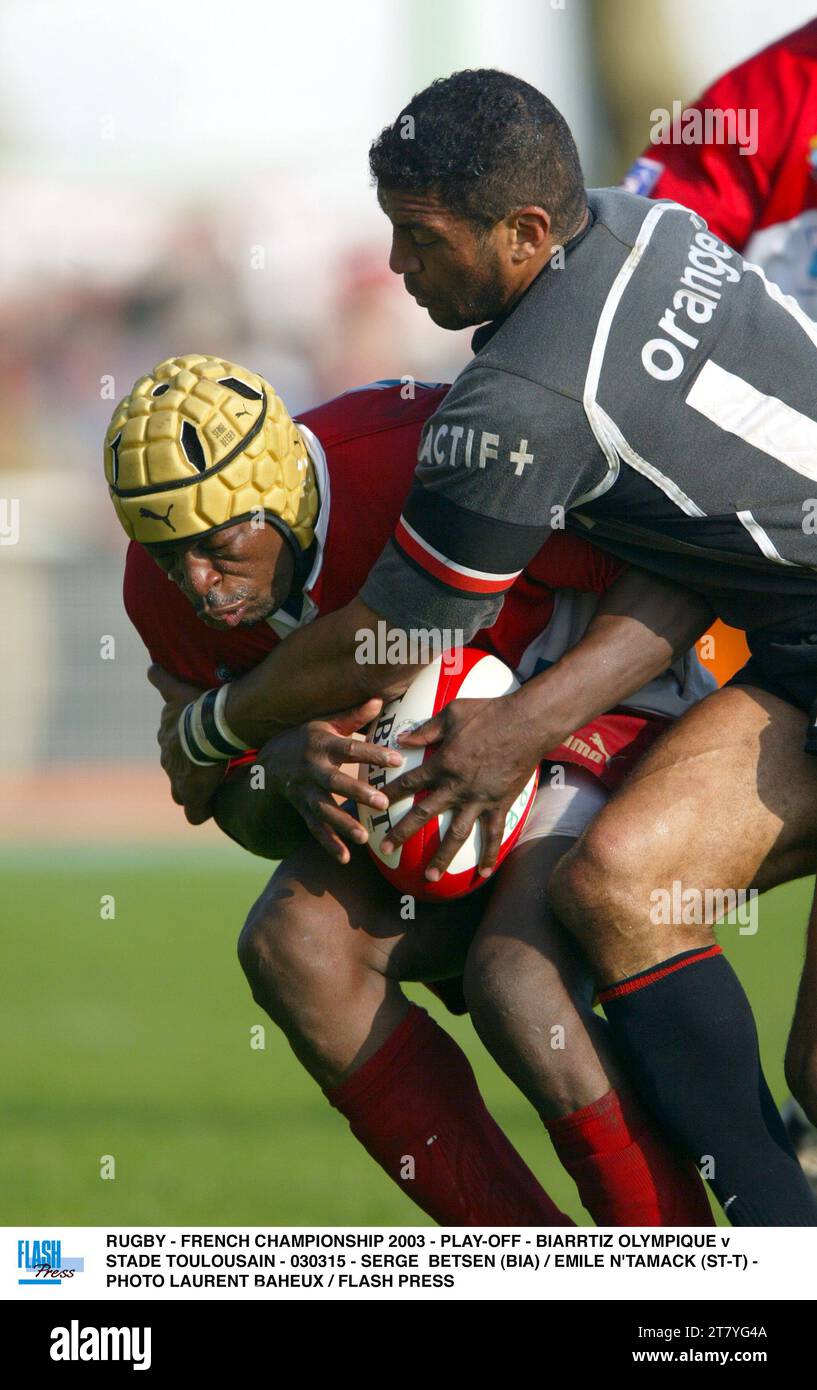 RUGBY - FRENCH CHAMPIONSHIP 2003 - PLAY-OFF - BIARRTIZ OLYMPIQUE v ...