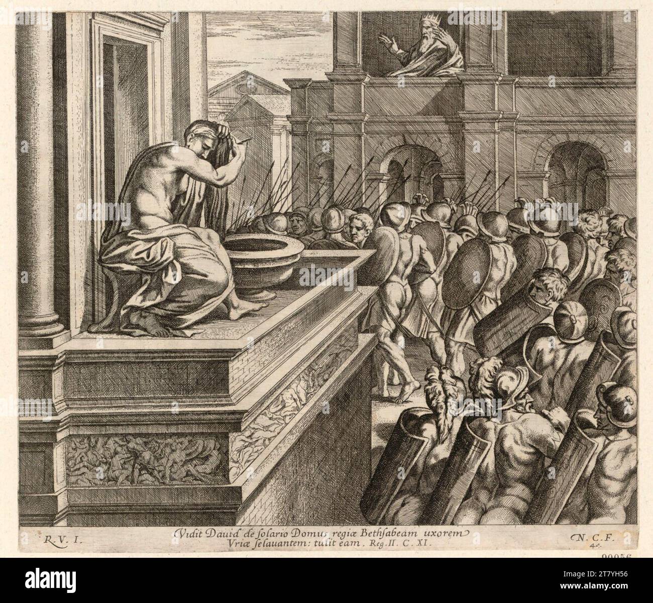 Nicolas Chaperon (Engraver) Bathseba in the bath. etching 1649 , 1649 ...