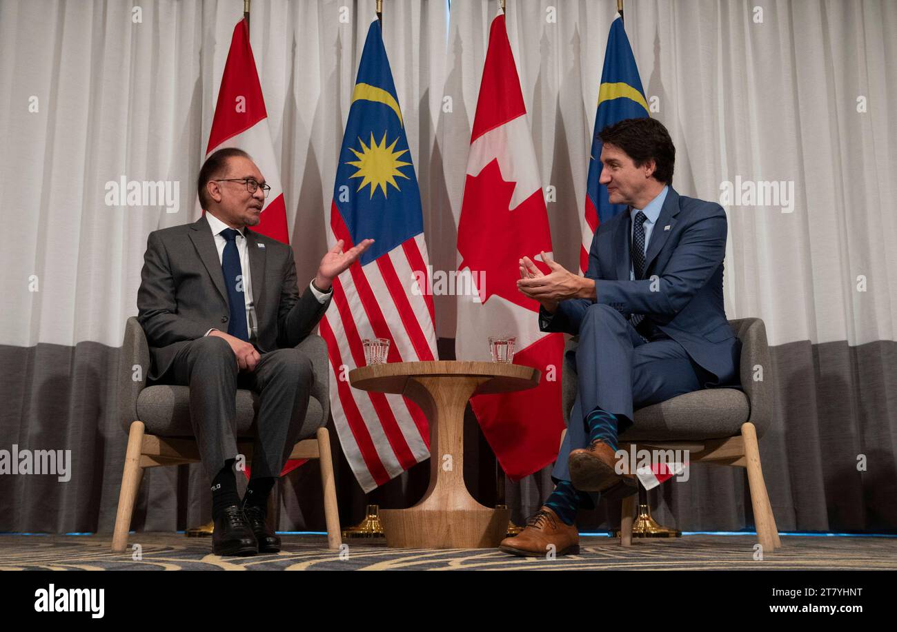 Prime Minister Justin Trudeau meets with Malaysian Prime Minister Anwar ...