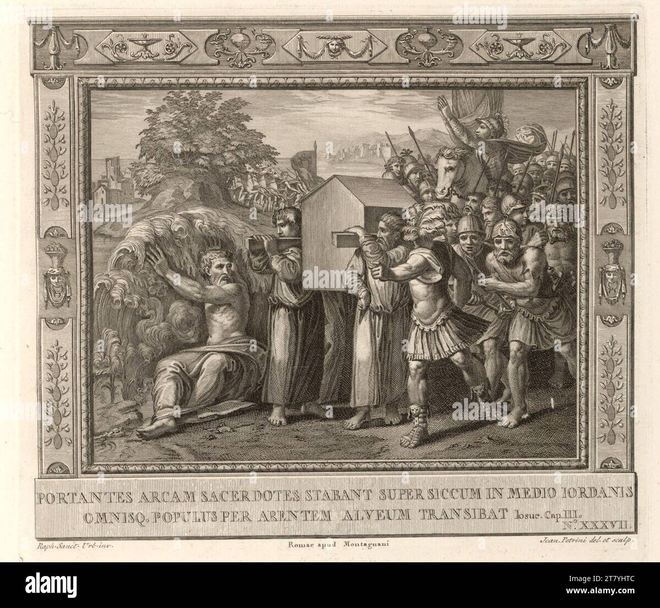 Giovanni Petrini (Engraver) Drug through the Jordan. Copper engraving ...