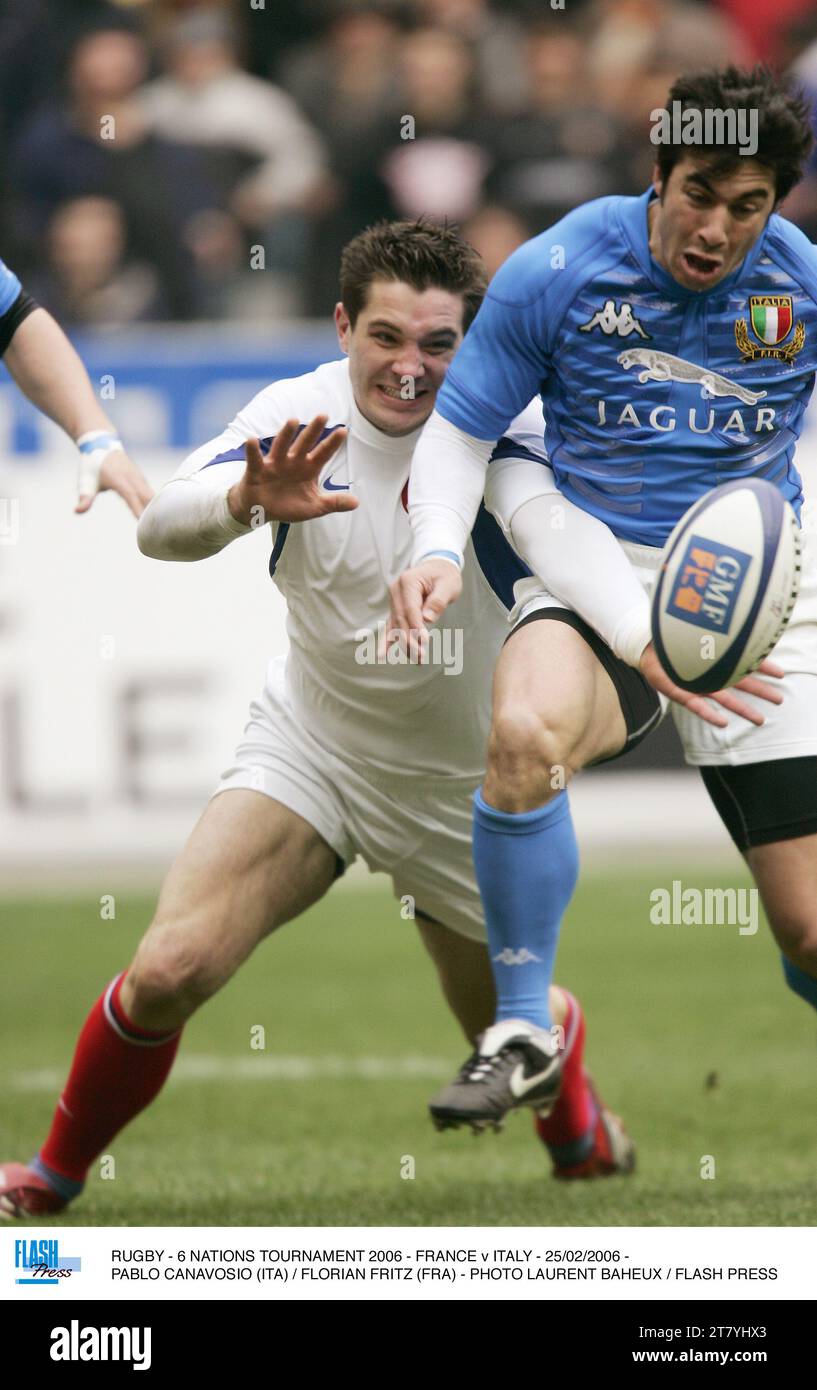 RUGBY - 6 NATIONS TOURNAMENT 2006 - FRANCE v ITALY - 25/02/2006 - PABLO CANAVOSIO (ITA ...