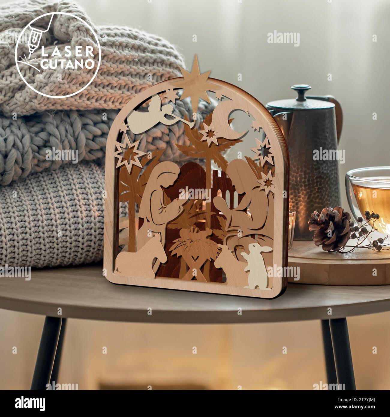 Nativity scene ornaments Stock Vector Images - Alamy