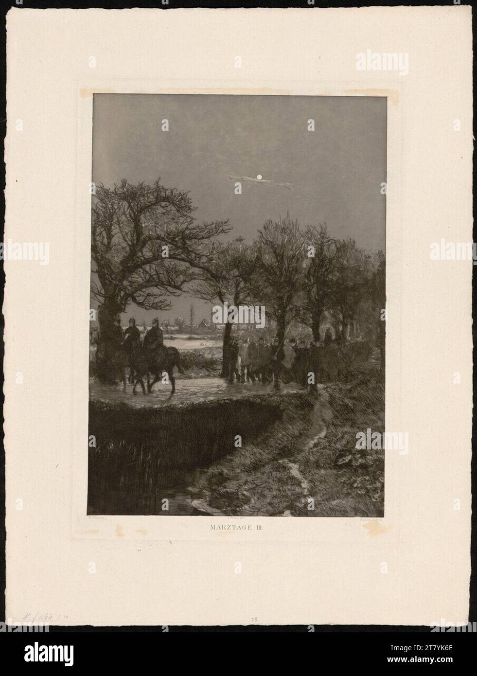 Max Klinger March Days III (Opus IX, sheet 10). Etching, aquatint 1883 , 1883 Stock Photo - Alamy