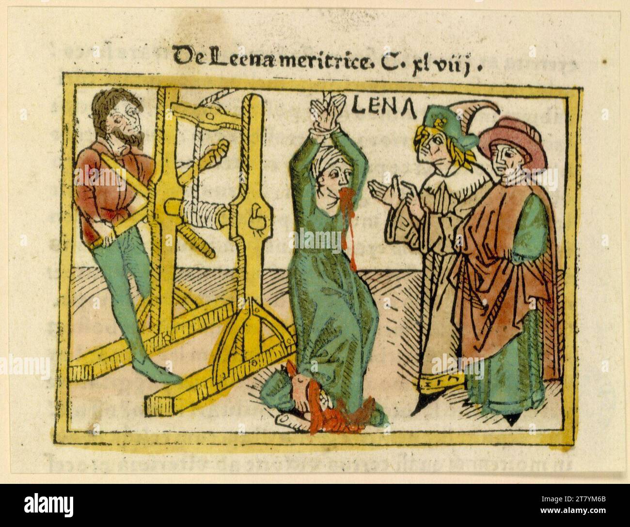 Johann Zainer De Leena Meritrice - Lena. Woodcut, colored 1473 , 1473 ...