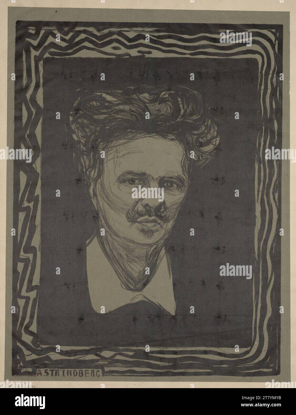 Edvard Munch August Strindberg. Lithograph with litho -series. -Susche ...