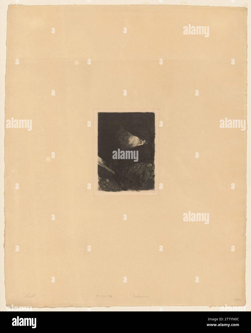 Wilhelm Maria Hubertus Leibl Old woman (Dachauer). etching 1892 , 1892 ...