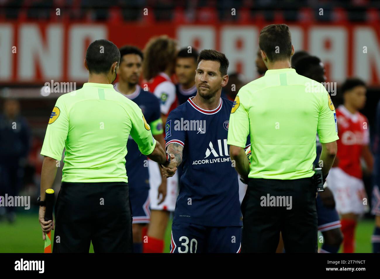 Lionel Messi during the French championship Ligue 1 football match ...