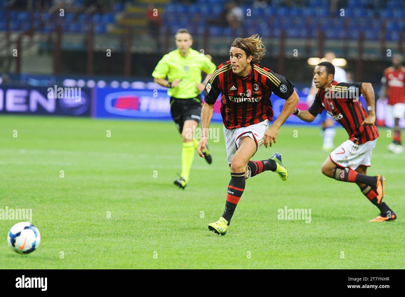Alessandro Matri of AC Milan in action during the italian championship ...