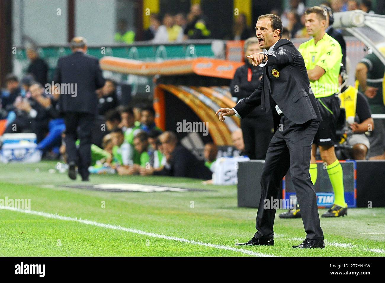 Massimiliano allegri head coach of ac milan hi-res stock photography ...