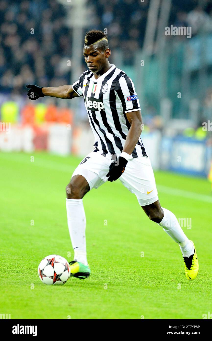 Paul Pogba of Juventus FC in action during the UEFA Champions League ...