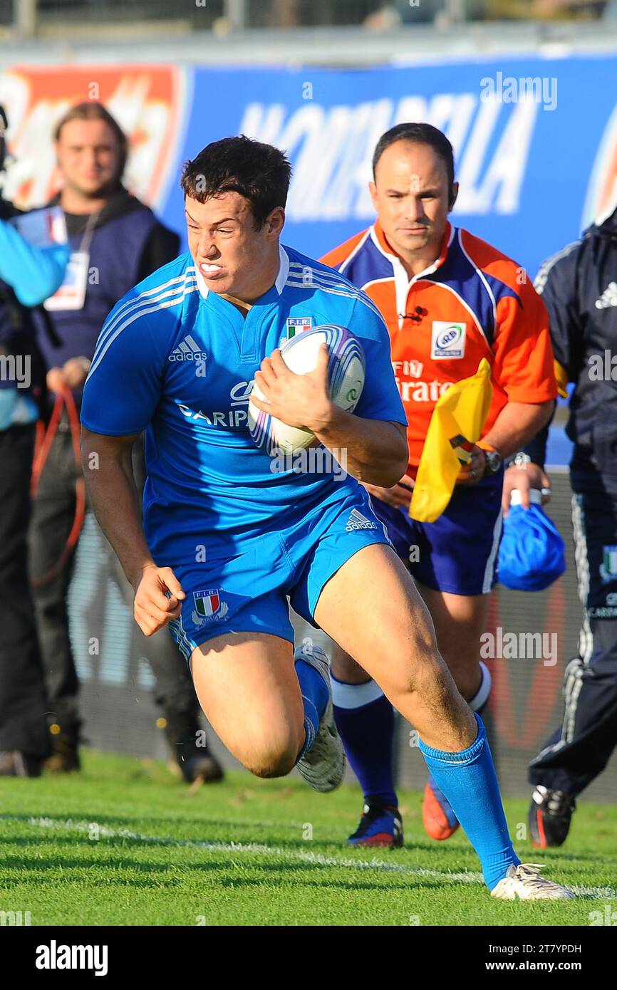 16-11-2013: Cremona, Rugby second test match Italy vs Fiji Luca Morisi ...