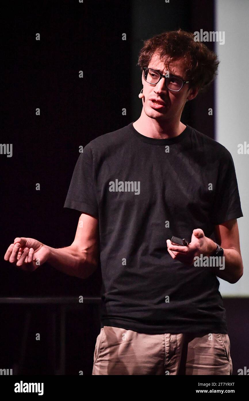 Paris, France. 17th Nov, 2023. Co-founder and CEO of Mistral AI Arthur ...