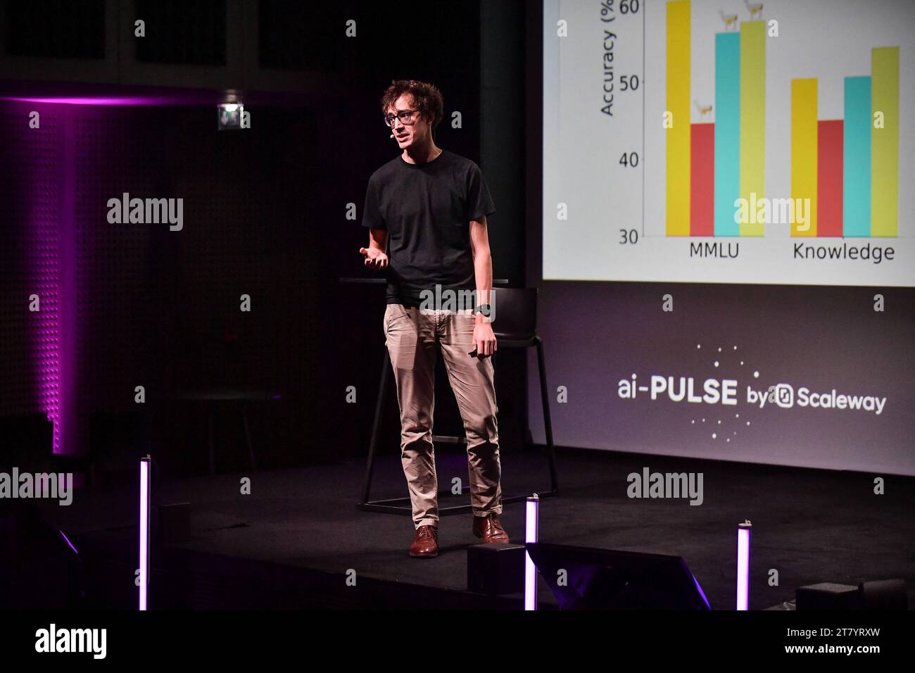 Paris, France. 17th Nov, 2023. Co-founder and CEO of Mistral AI Arthur ...