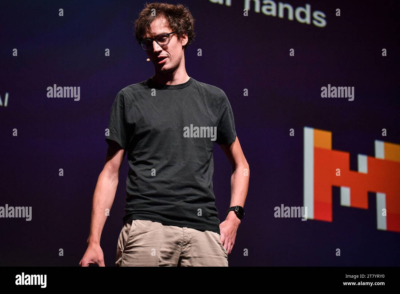 Paris, France. 17th Nov, 2023. Co-founder and CEO of Mistral AI Arthur ...