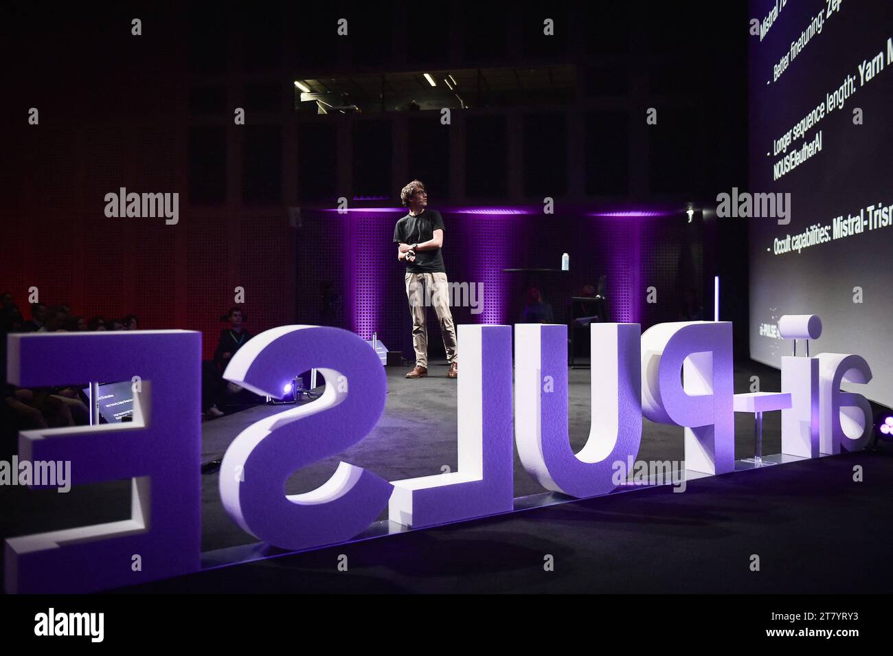 Paris, France. 17th Nov, 2023. Co-founder and CEO of Mistral AI Arthur ...