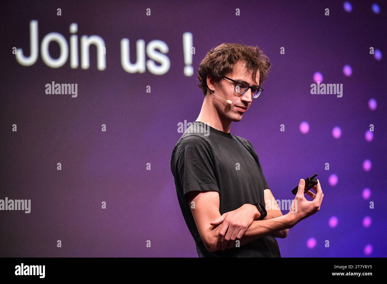 Paris, France. 17th Nov, 2023. Co-founder and CEO of Mistral AI Arthur ...