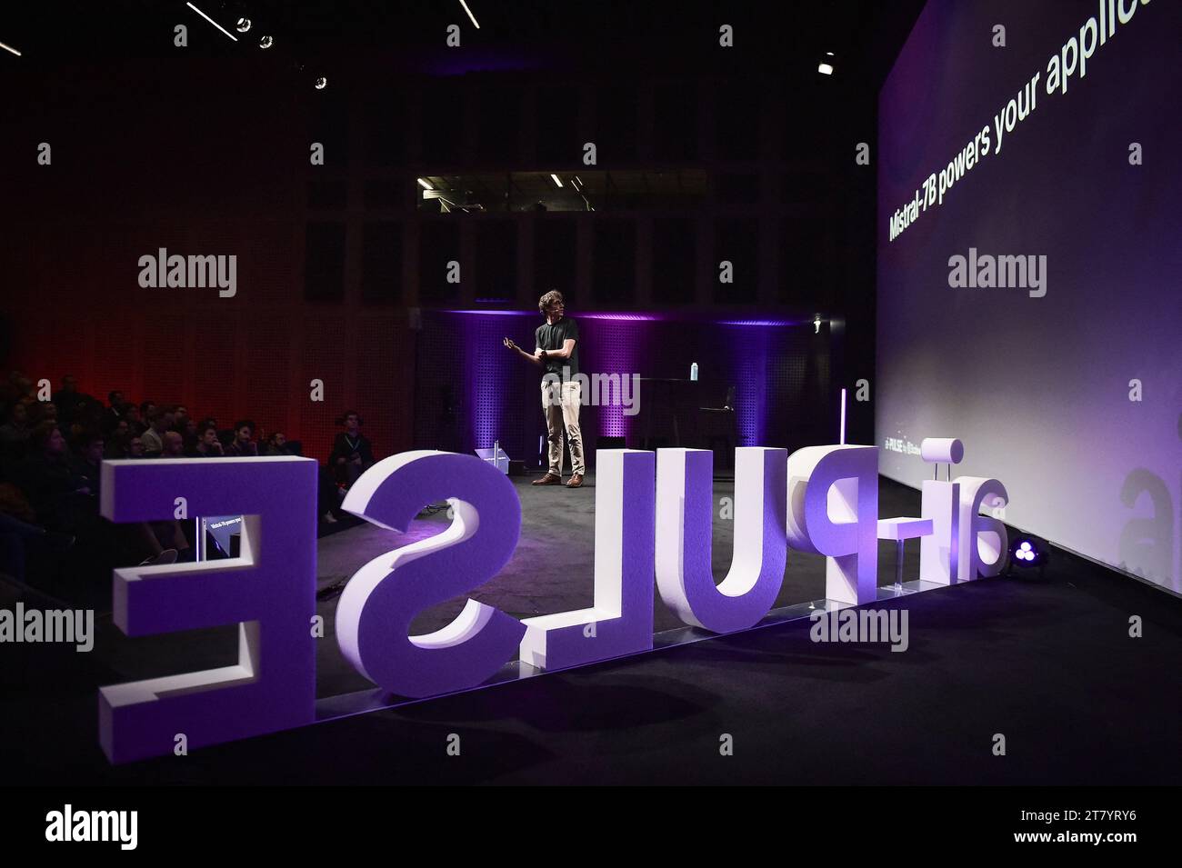 Paris, France. 17th Nov, 2023. Co-founder and CEO of Mistral AI Arthur ...