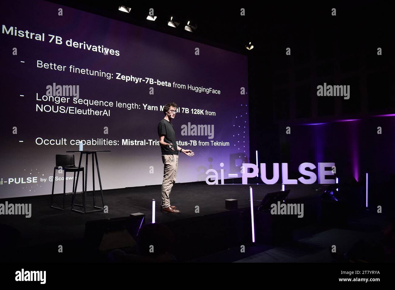 Paris, France. 17th Nov, 2023. Co-founder and CEO of Mistral AI Arthur ...