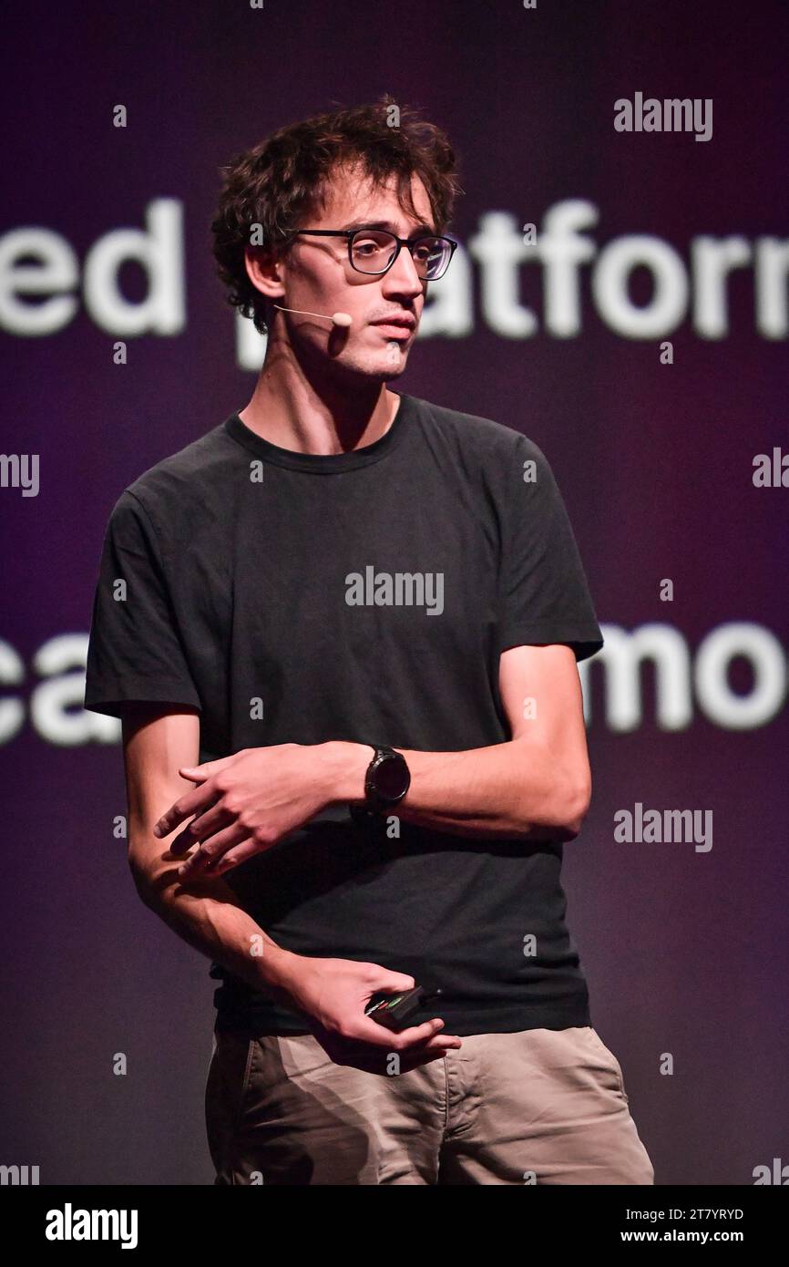 Paris, France. 17th Nov, 2023. Co-founder and CEO of Mistral AI Arthur ...