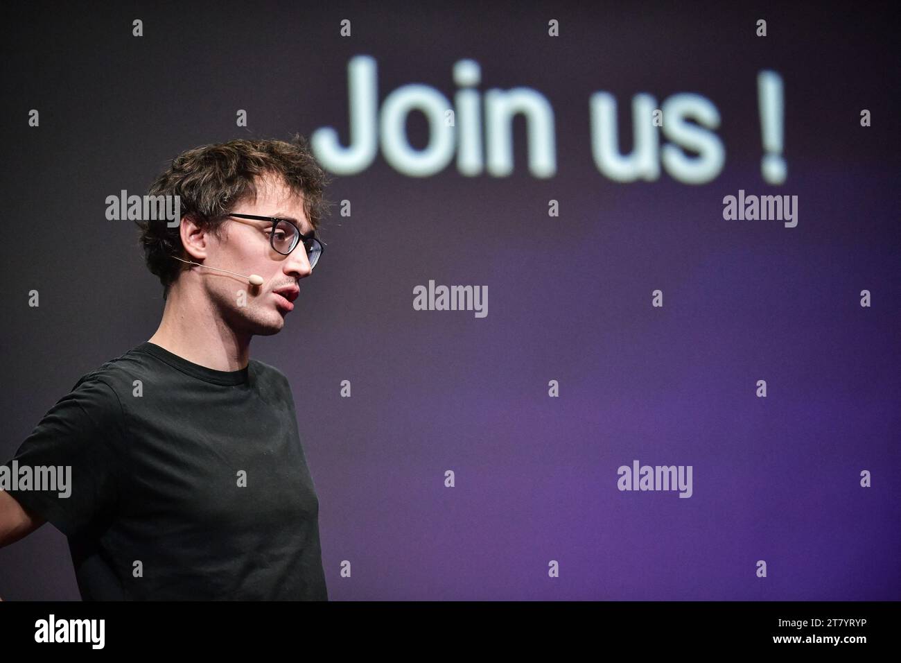 Paris, France. 17th Nov, 2023. Co-founder and CEO of Mistral AI Arthur ...