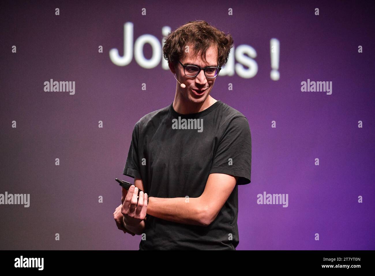 Paris, France. 17th Nov, 2023. Co-founder and CEO of Mistral AI Arthur ...