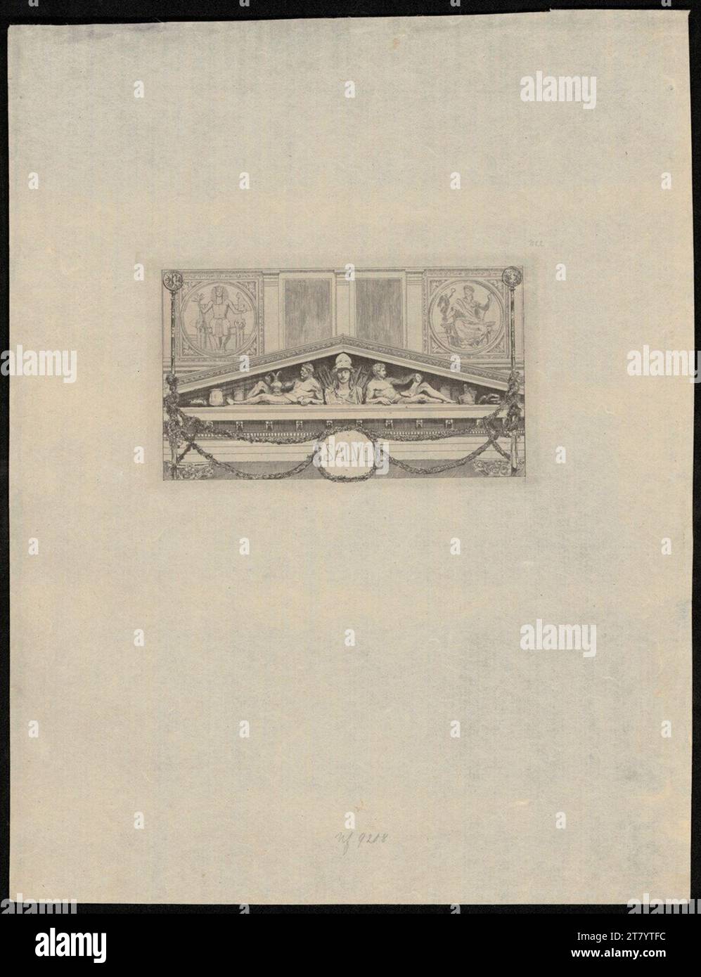 Max Klinger Portal gable field and two frescoes (commemorative ...