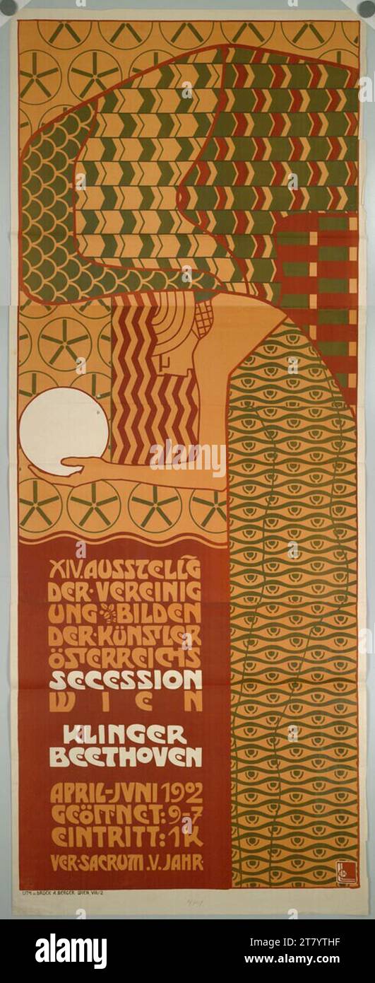 Alfred Roller Secession; XIV. Exhibition; Klinger, Beethoven; 1902 ...