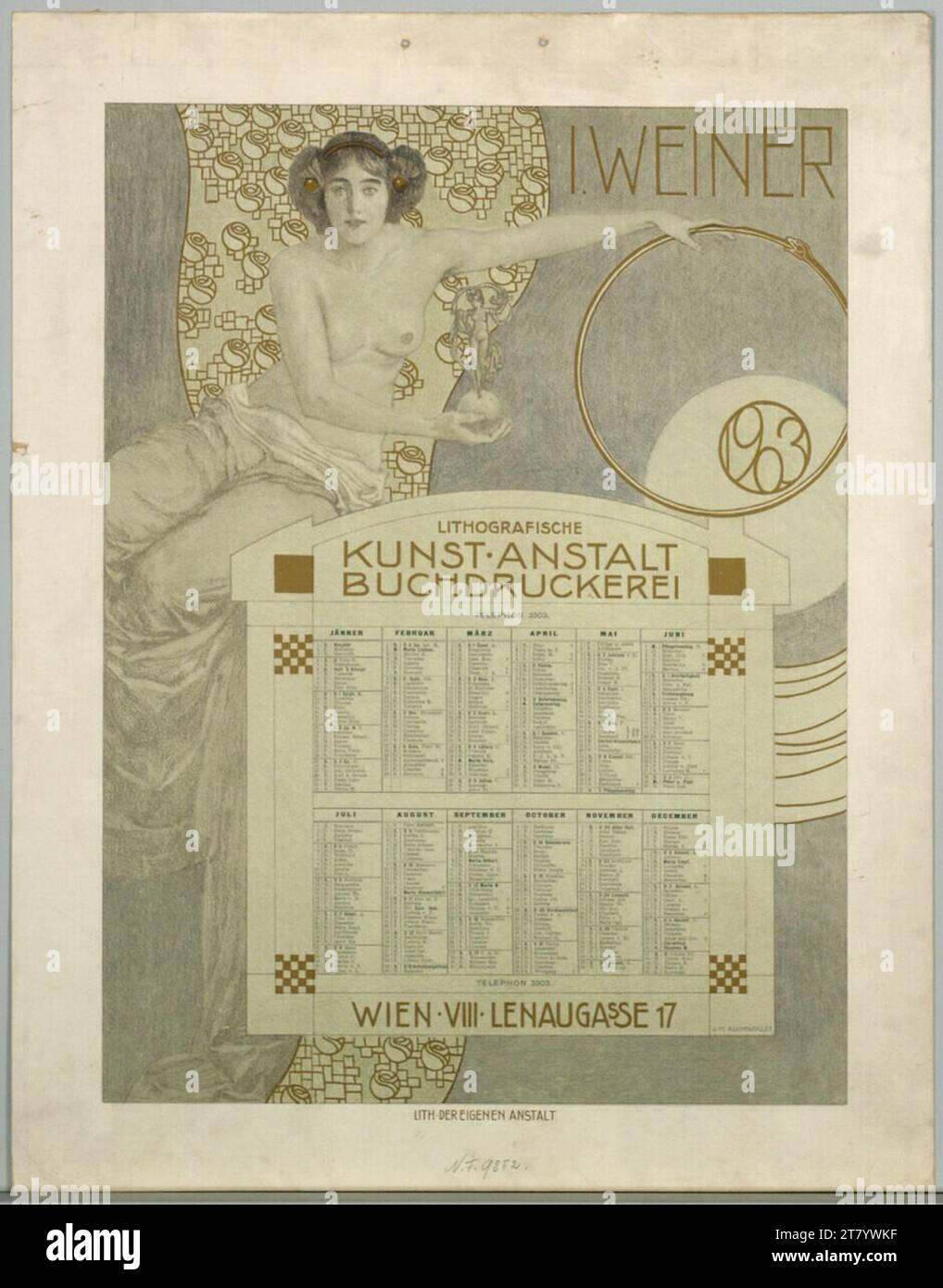 Josef Maria Auchentaller J. Weiner; Lithographic art institution, book ...