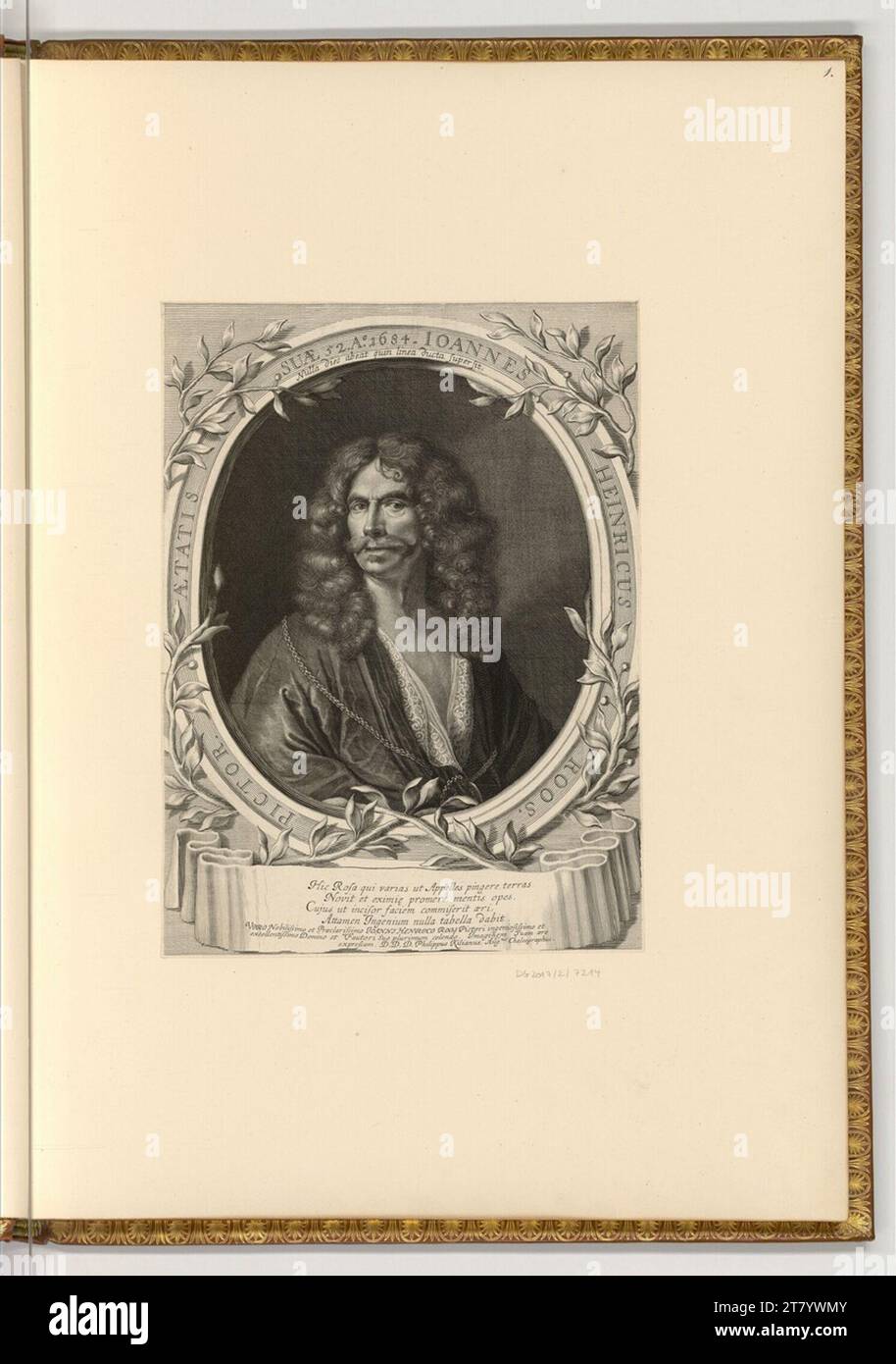 Philipp Kilian (Engraver) Portrait Johann Heinrich Roos. etching 1650 ... Philipp Kilian (Engraver) Portrait Johann Heinrich Roos. etching 1650 ...