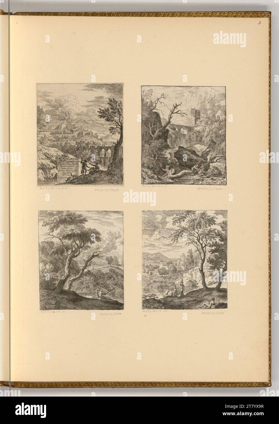 Franz Joachim Beich (Engraver) Landscapes. etching 1685-1748 , 1685/ ...