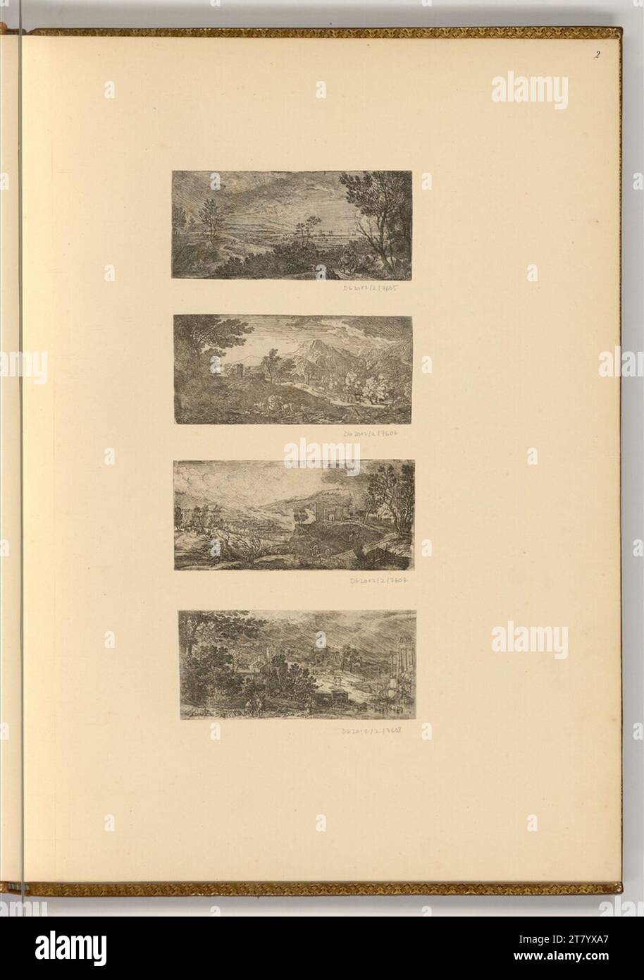 Franz Joachim Beich (Engraver) Landscapes. etching 1685-1748 , 1685/1748 Stock Photo - Alamy