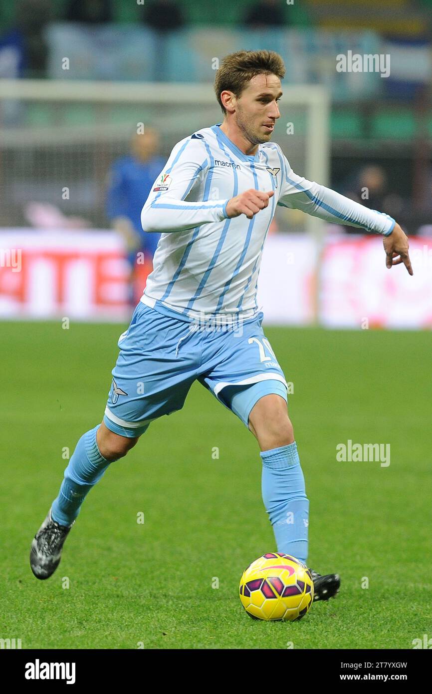 Lucas Rodrigo Biglia of SS Lazio controls the ball during the Italian ...