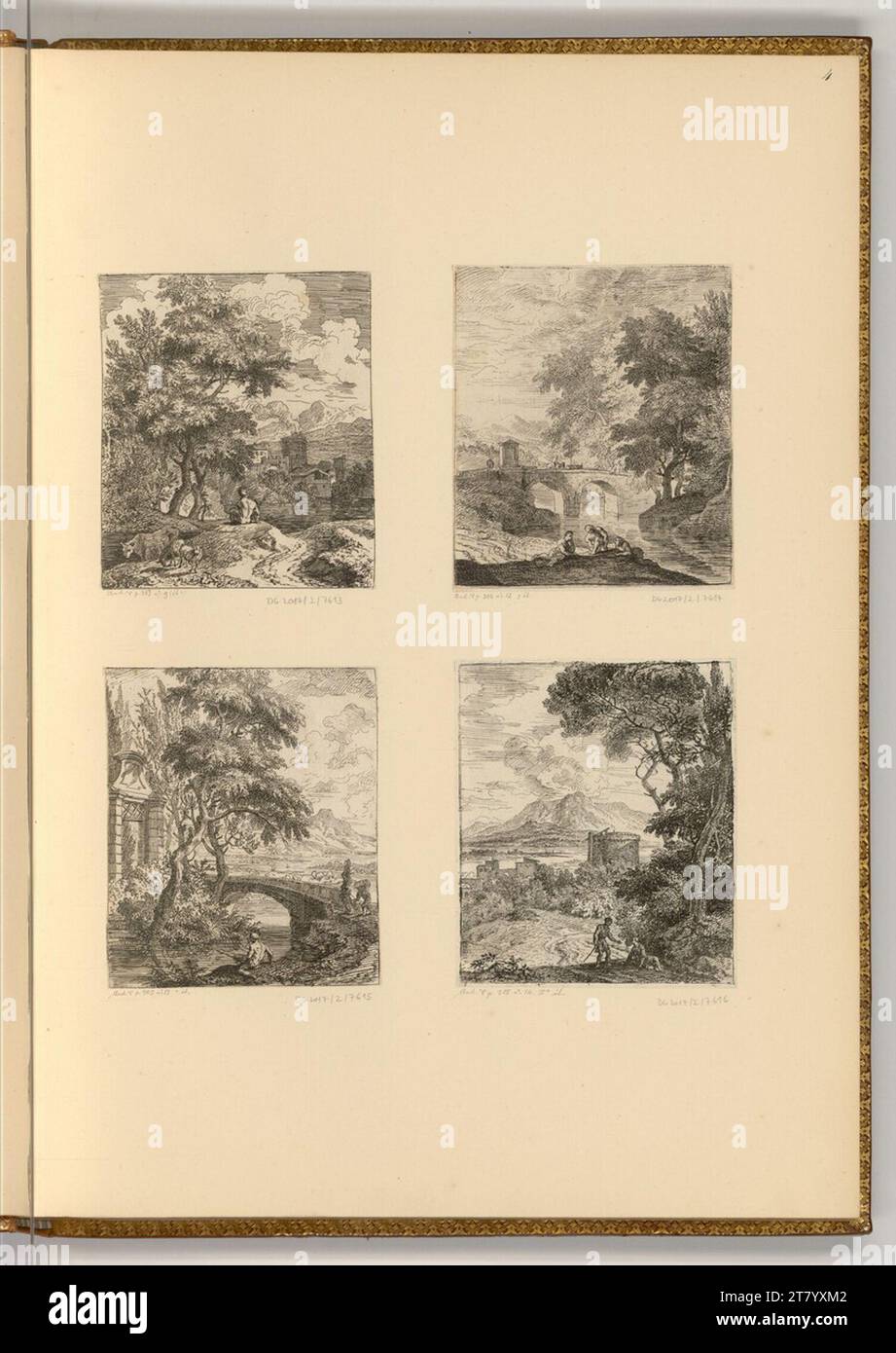 Franz Joachim Beich (Engraver) Landscapes. etching 1685-1748 , 1685/ ...